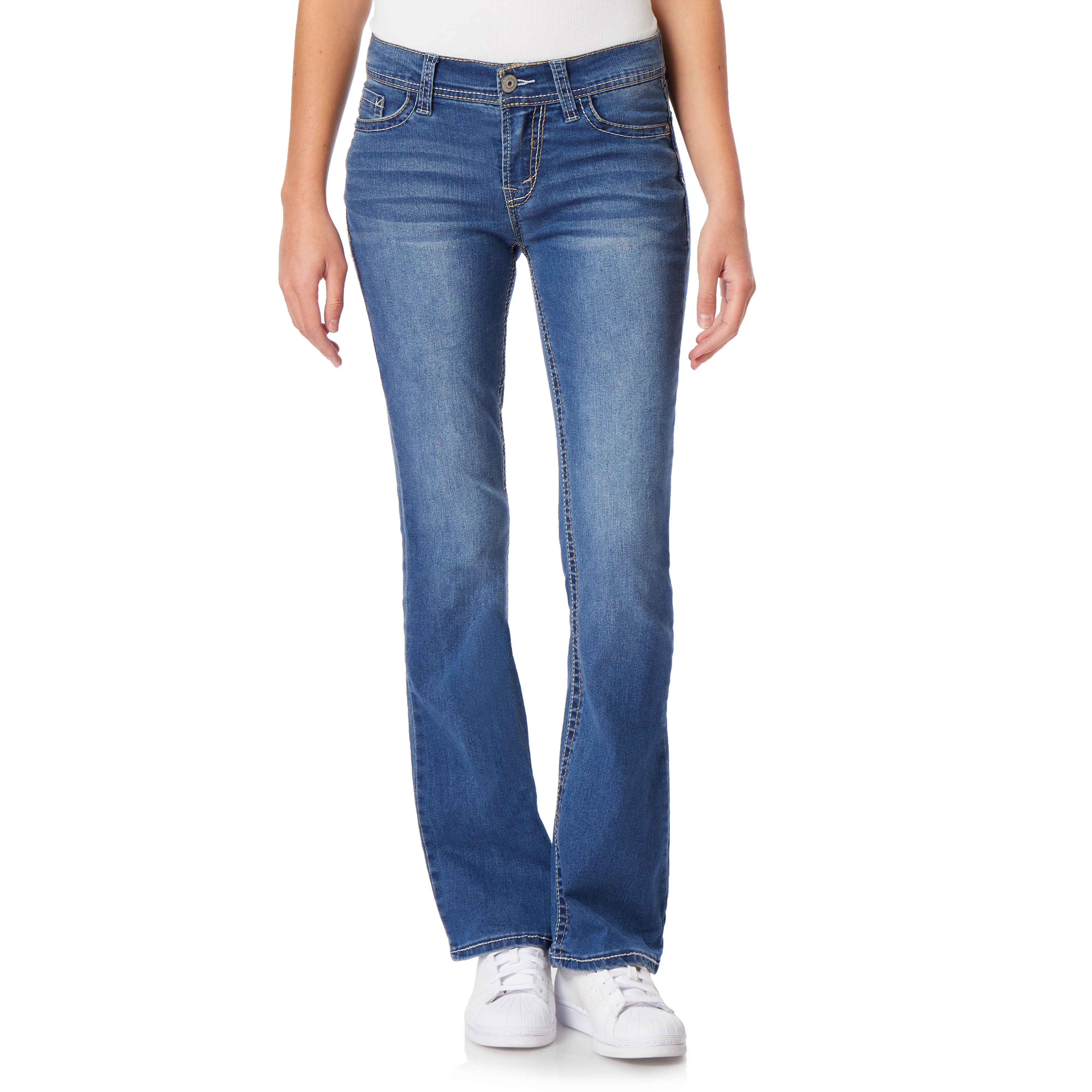 InstaStretch® Mid-Rise Legendary Bootcut Jeans- Long Inseam ...