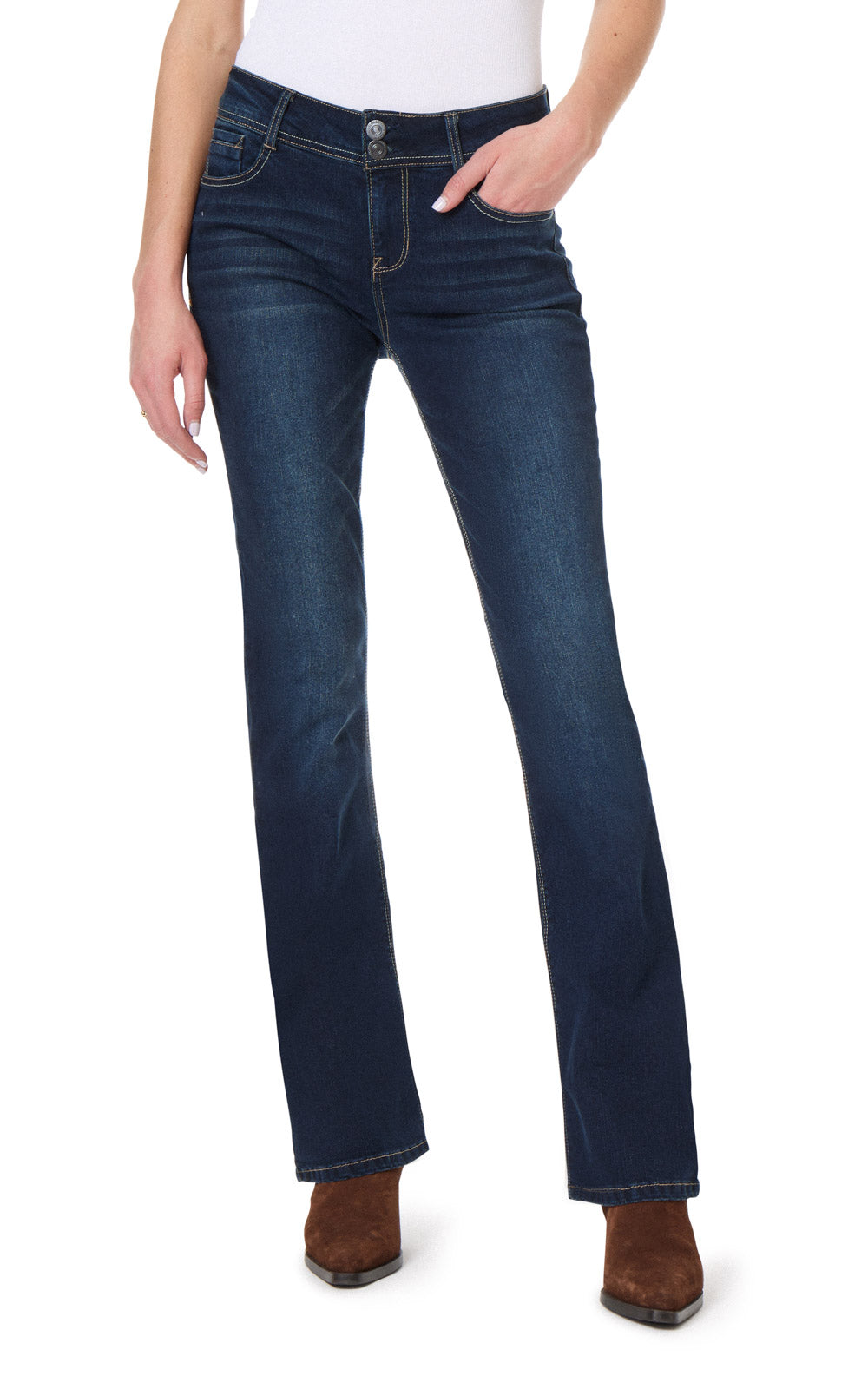 InstaStretch® Luscious Curvy Bootcut Jeans – WallFlower Jeans