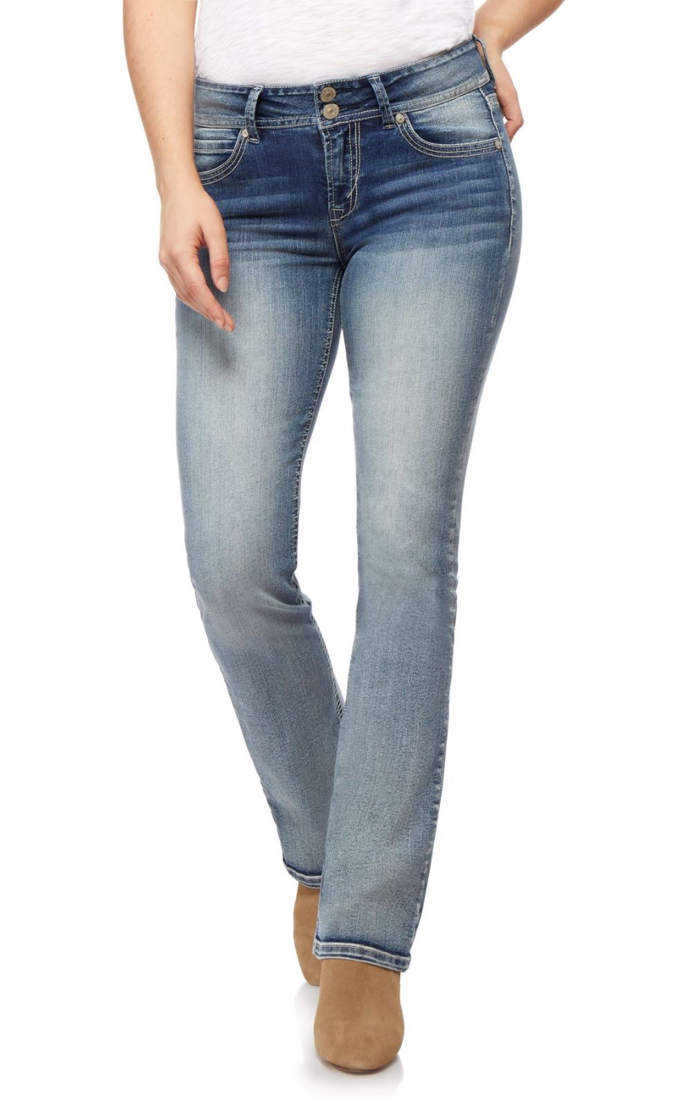 InstaStretch® Luscious Curvy Bootcut Jeans- Long Inseam – WallFlower Jeans